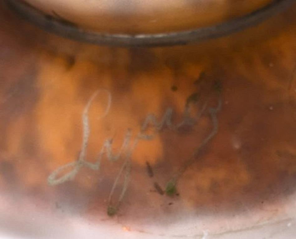 Daum Freres, Nancy, Vase in Mouth Blown Art Glass with Flowers, Dated ...