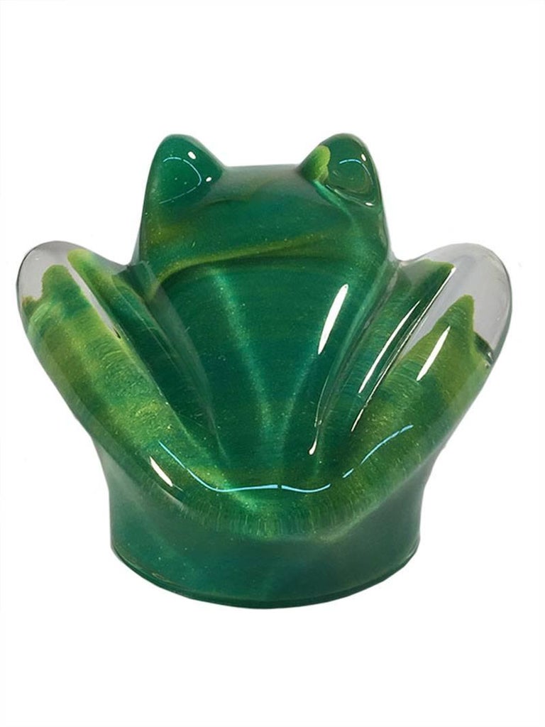 Daum Green Frog Art Glass France at 1stDibs | daum art glass, daum frog