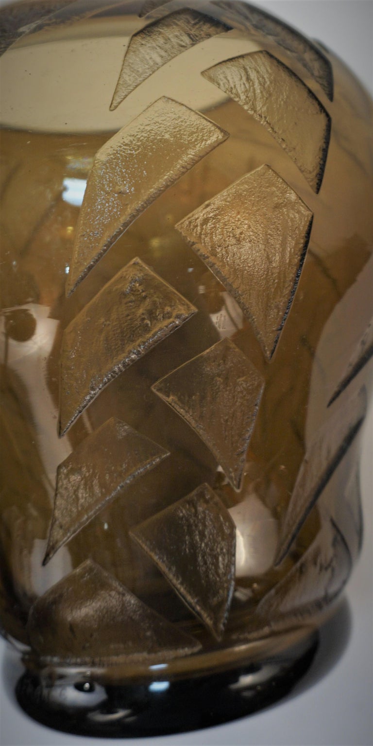 Daum Nancy Art Deco Acid Cut Vase at 1stDibs