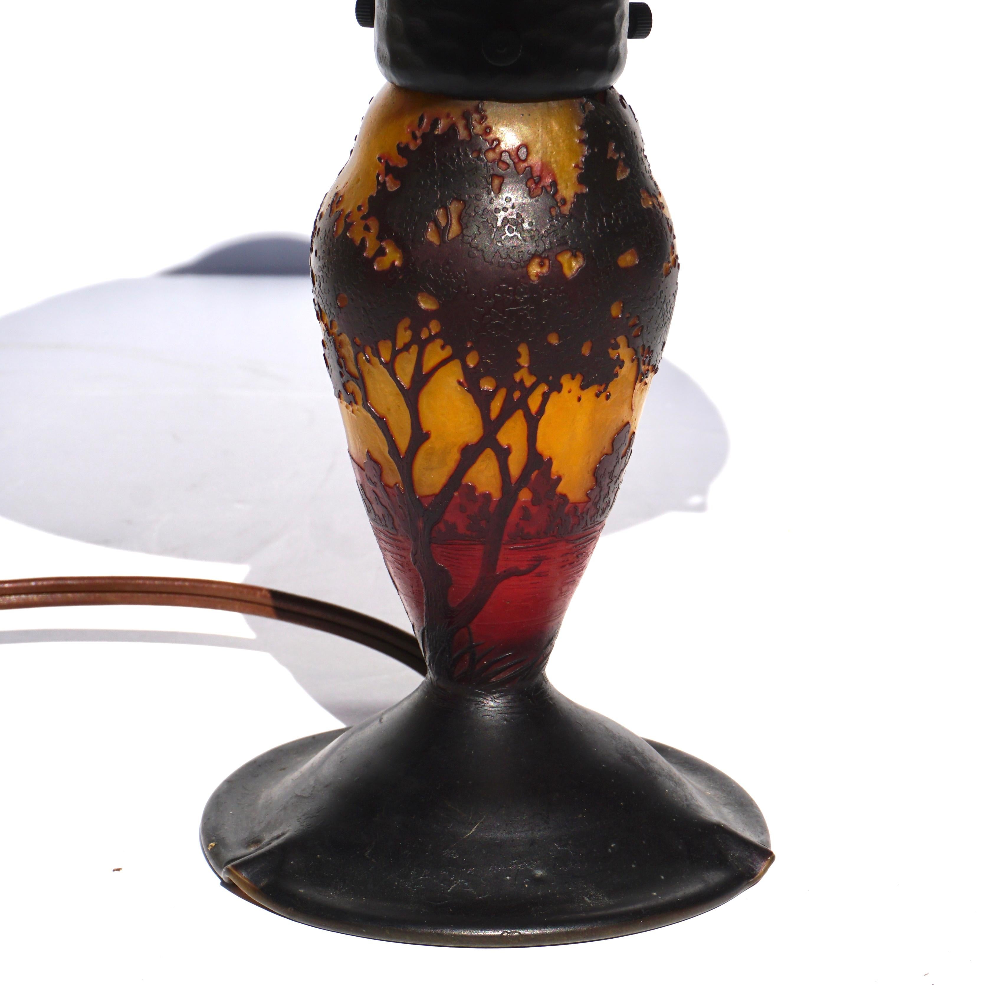 Daum Nancy Cameo Scenic Table Lamp For Sale at 1stDibs | daum nancy lamp