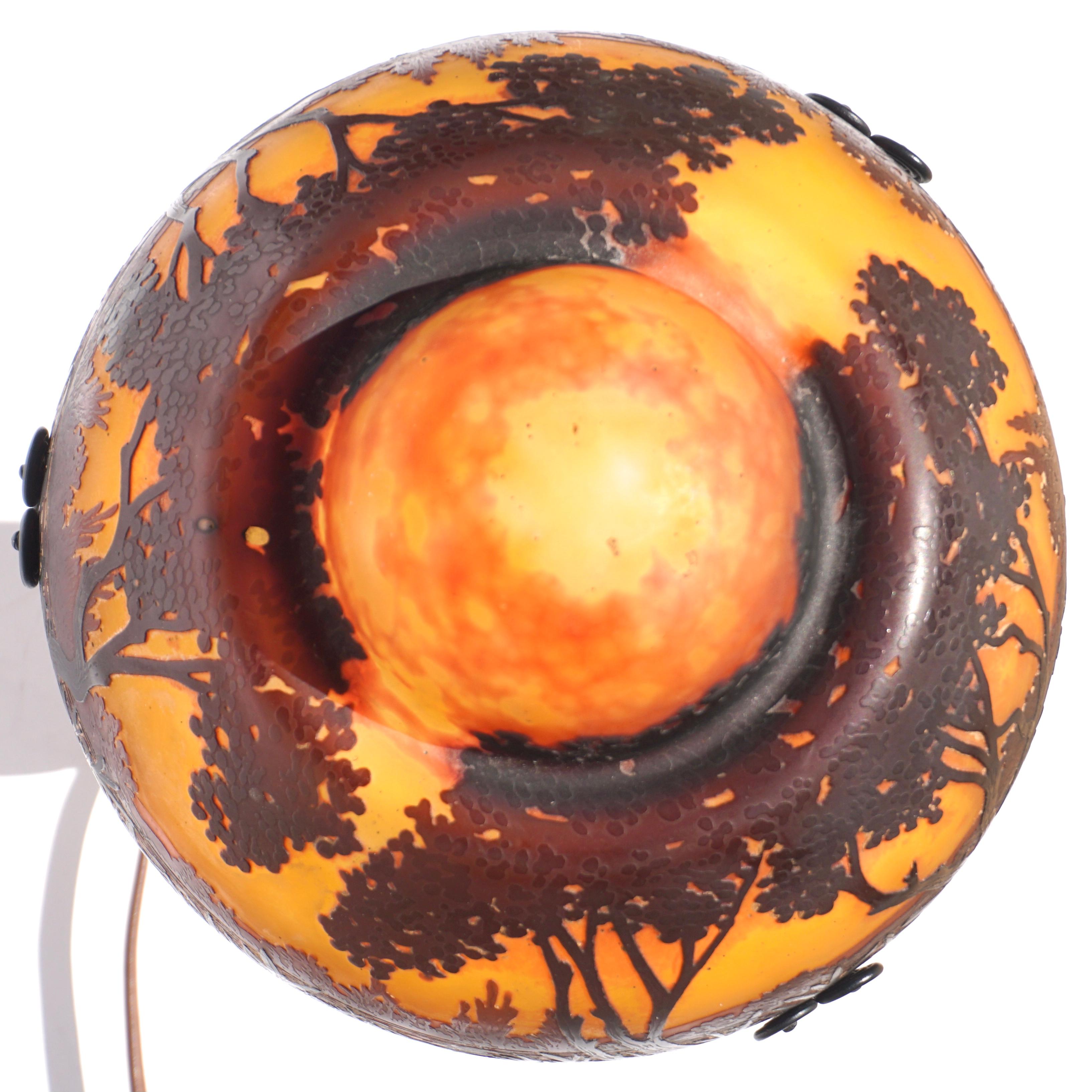 Daum Nancy Cameo Scenic Table Lamp For Sale at 1stDibs | daum nancy lamp
