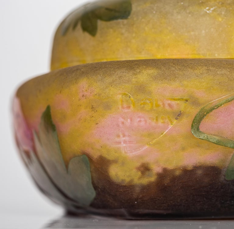 Daum Nancy Enamelled and Internally Decorated Glass Box and Cover For ...