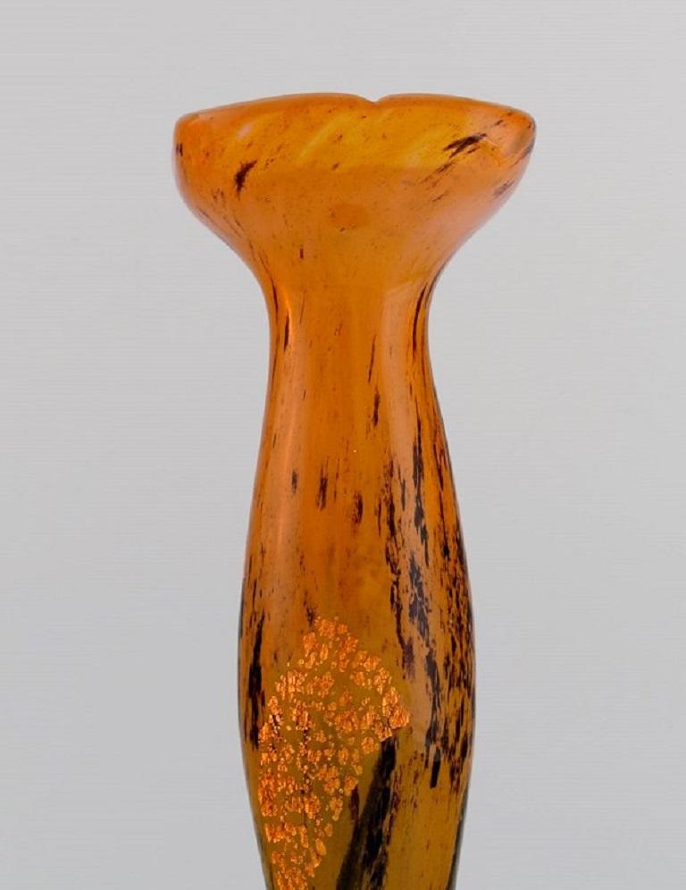 Daum Nancy, France, Large Art Deco "Verre De Jade" Vase, Dated 1919-23 ...