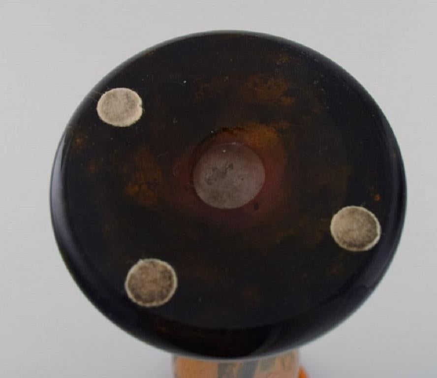 Daum Nancy, France, Large Art Deco "Verre De Jade" Vase, Dated 1919-23 ...