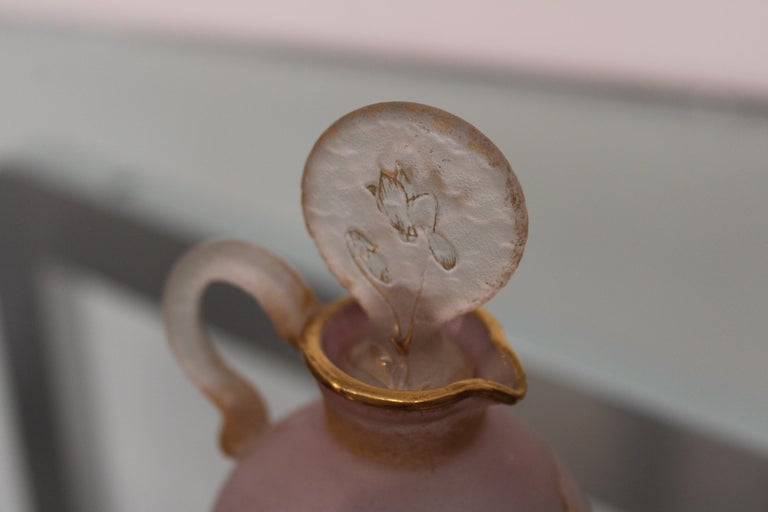 Daum Nancy Glass Bottle, France, 20th Century For Sale at 1stDibs