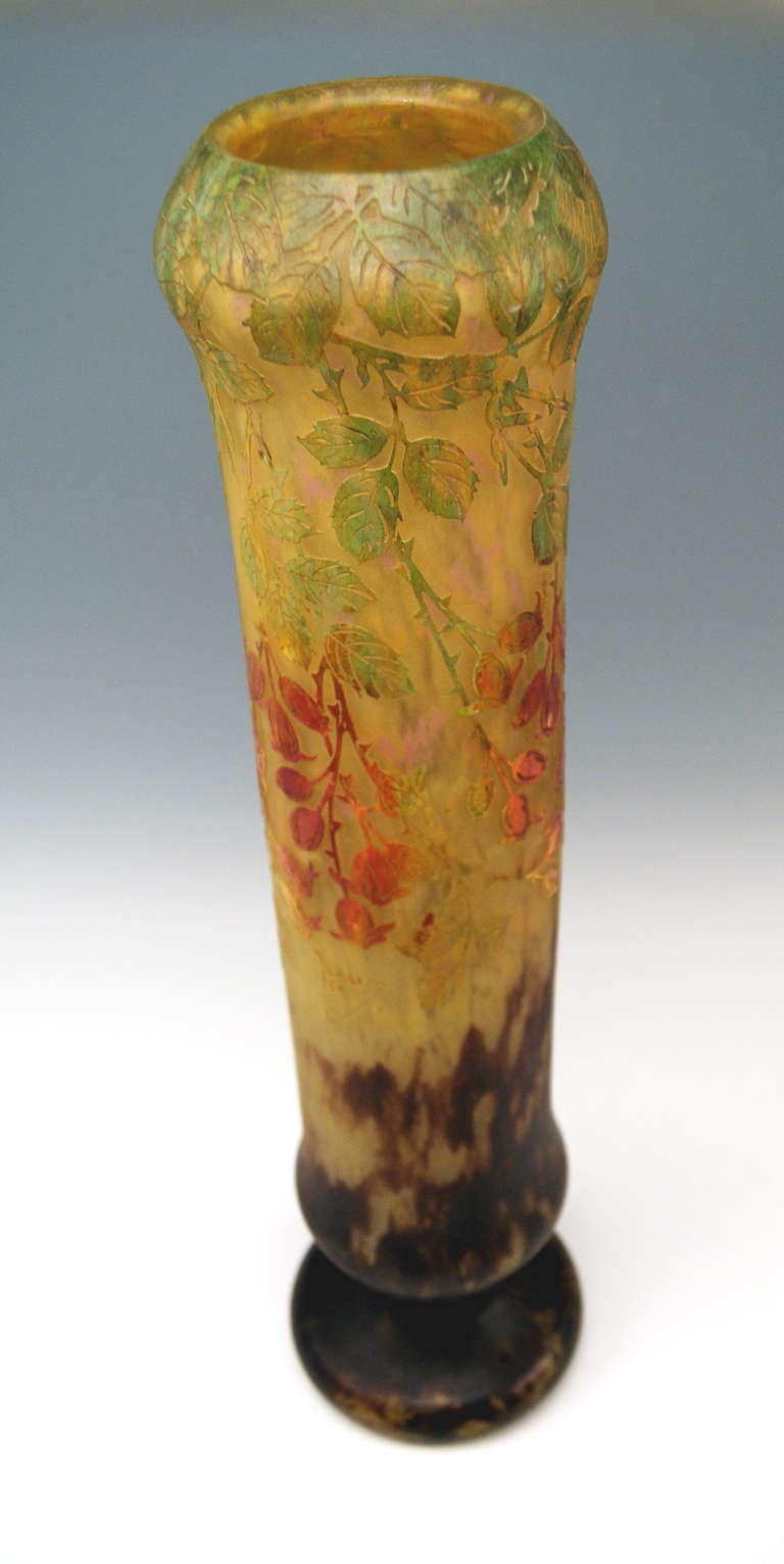 Daum Nancy Huge Vase Art Nouveau France Lorraine Made in circa 1906 For ...