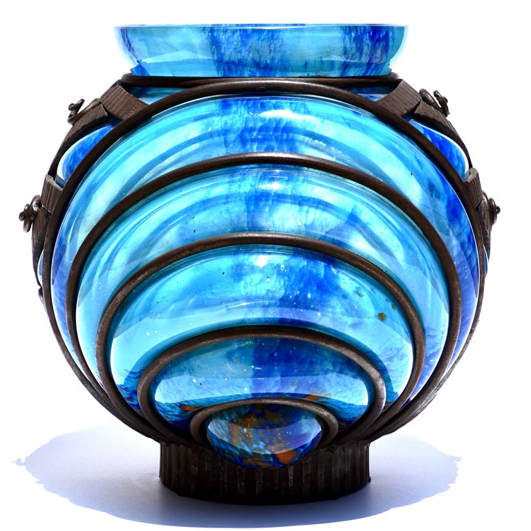 Daum Nancy Louis Majorelle Monumental Vase For Sale at 1stDibs