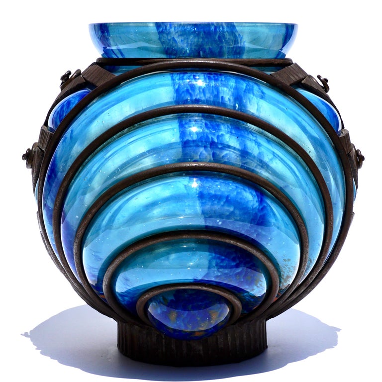 Daum Nancy Louis Majorelle Monumental Vase For Sale at 1stDibs
