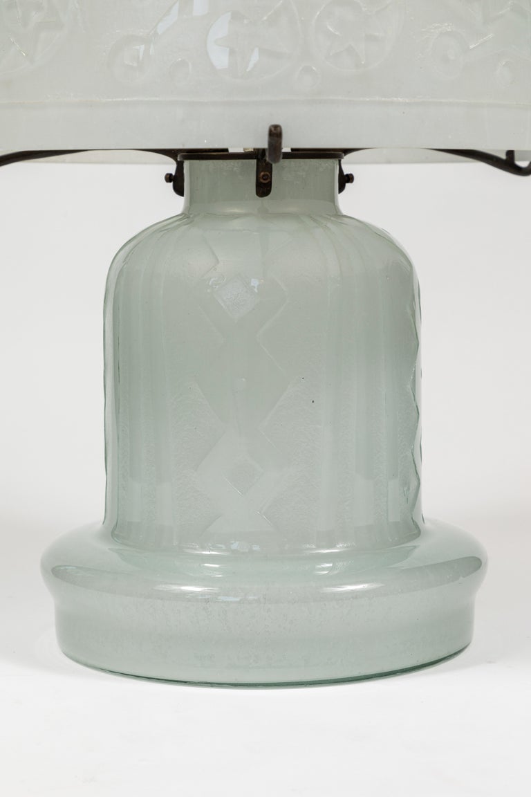 Daum Nancy Reproduction Domed Lamp at 1stDibs