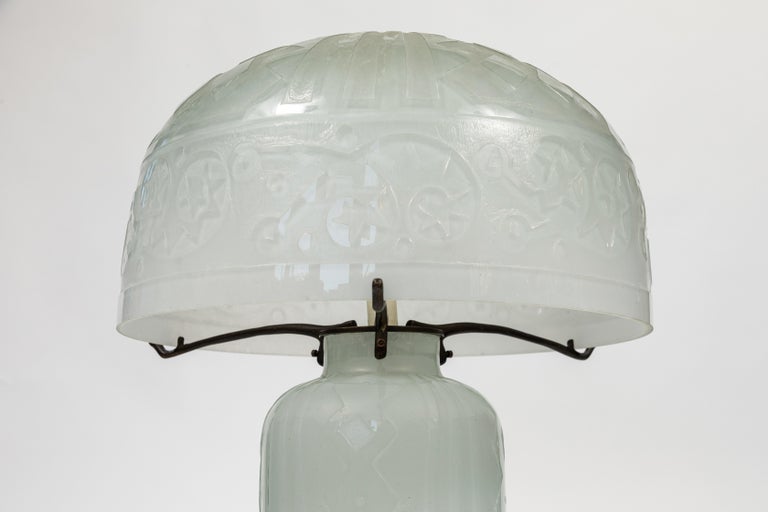 Daum Nancy Reproduction Domed Lamp at 1stDibs