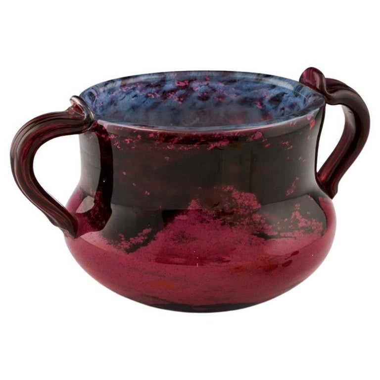 Daum Nancy Twin Handled Cherry and Plum Glass Bowl, 1925-1930 For Sale ...