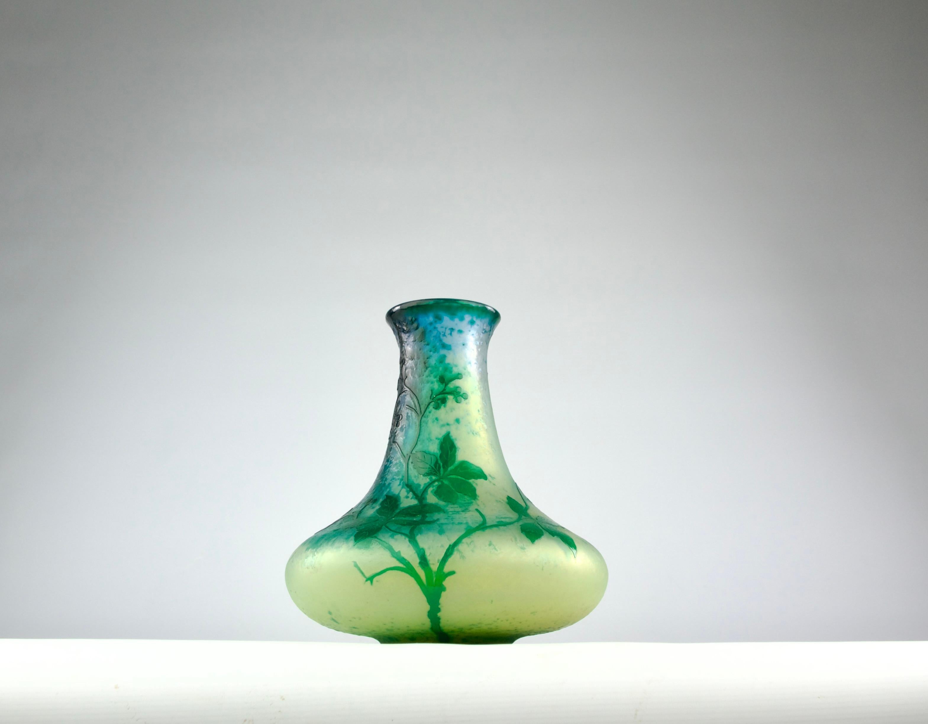 Daum # Nancy, Vase "After Edmond Lachenal", Art Nouveau Early 1900s For ...