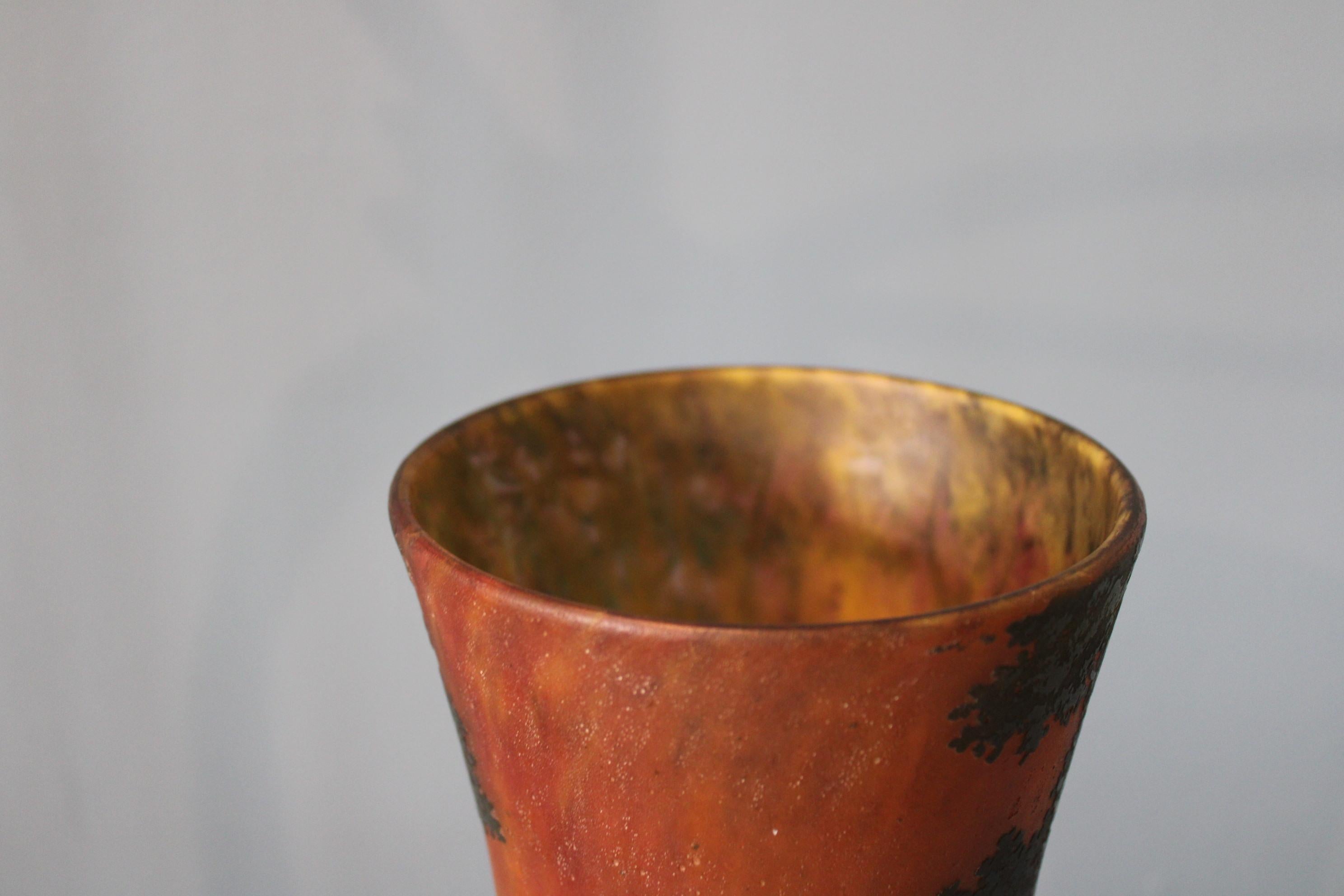 Daum Nancy Paste Glass Vase, Forest Decor, Art Nouveau, France, 20th ...