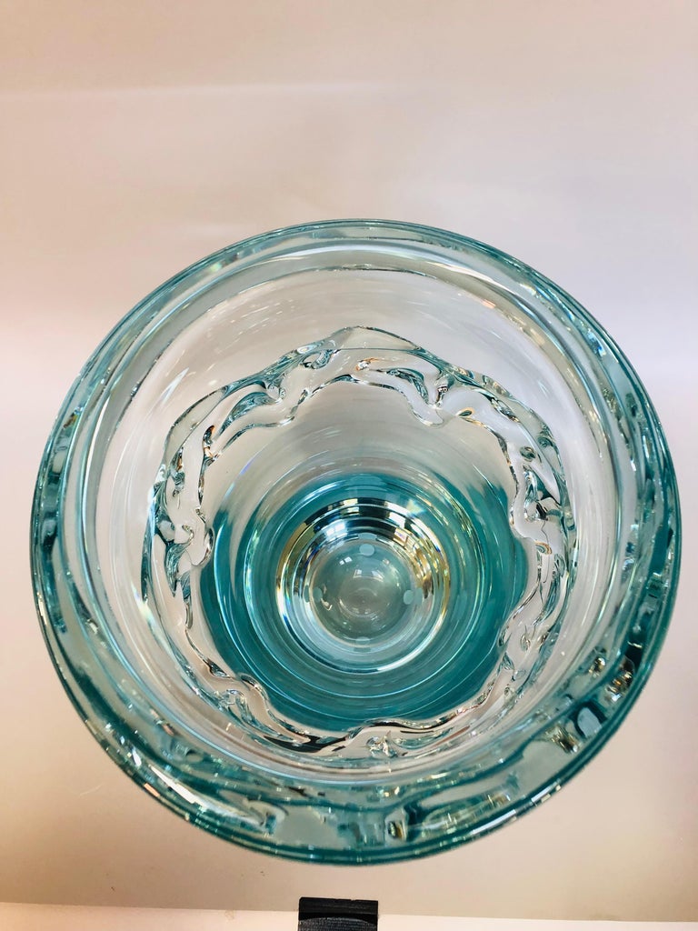 Daum Nancy Vase Years 50/60 with Application For Sale at 1stDibs