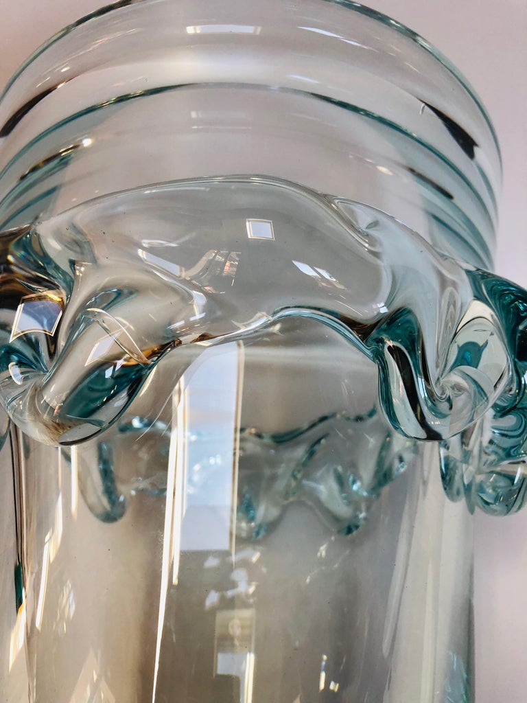 Daum Nancy Vase Years 50/60 with Application For Sale at 1stDibs