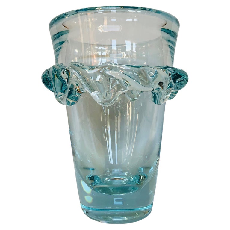 Daum Nancy Vase Years 50/60 with Application For Sale at 1stDibs