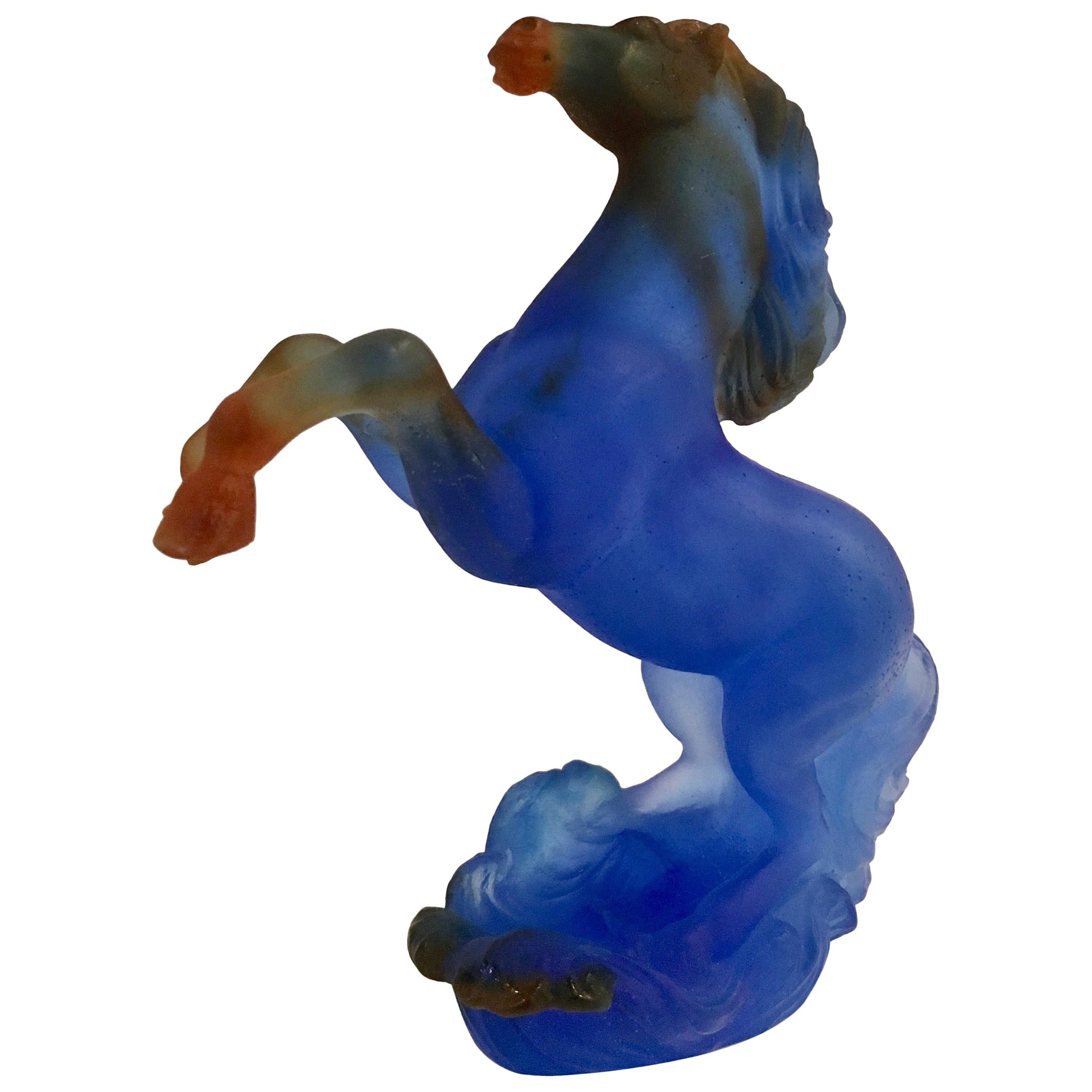 Daum Pate-de-Verre glass Horse at 1stDibs