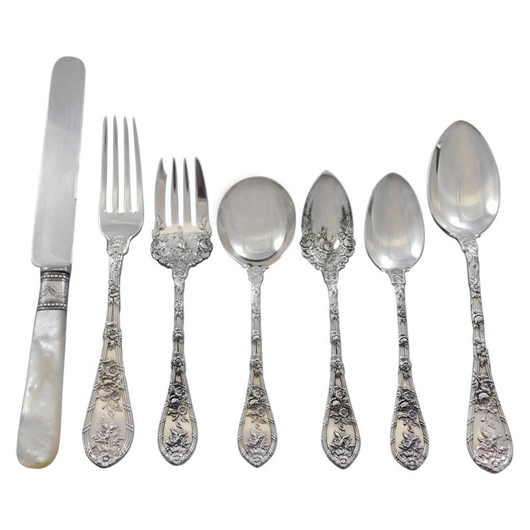 Dauphin by Durgin Gorham Sterling Silver Flatware Set 12 Service 92 Pcs ...