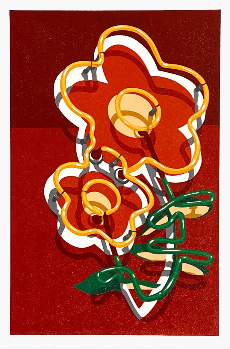 Dave Lefner - Neon Flowers For Sale at 1stDibs