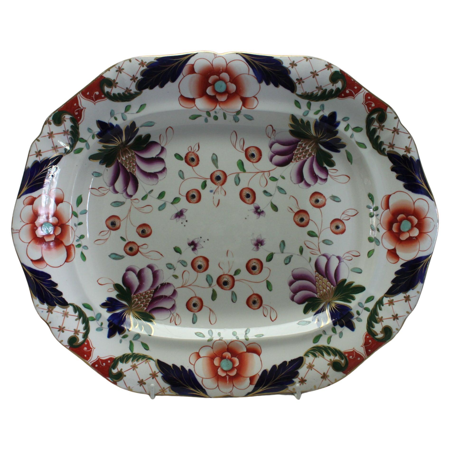 Davenport Hand Coloured Platter For Sale at 1stDibs