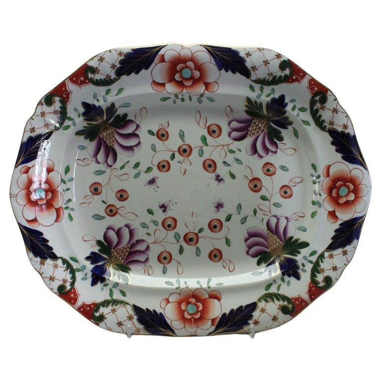 Davenport Hand Coloured Platter For Sale at 1stDibs