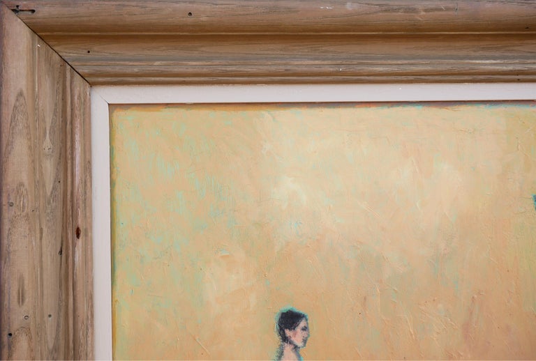 David Adickes - "Risque Trout" Modern Abstract Yellow Figurative ...