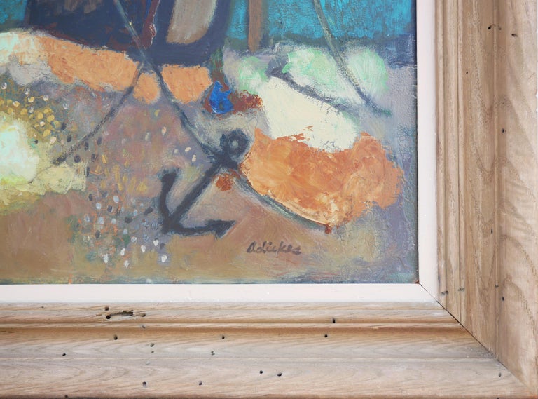 David Adickes - "Risque Trout" Modern Abstract Yellow Figurative ...
