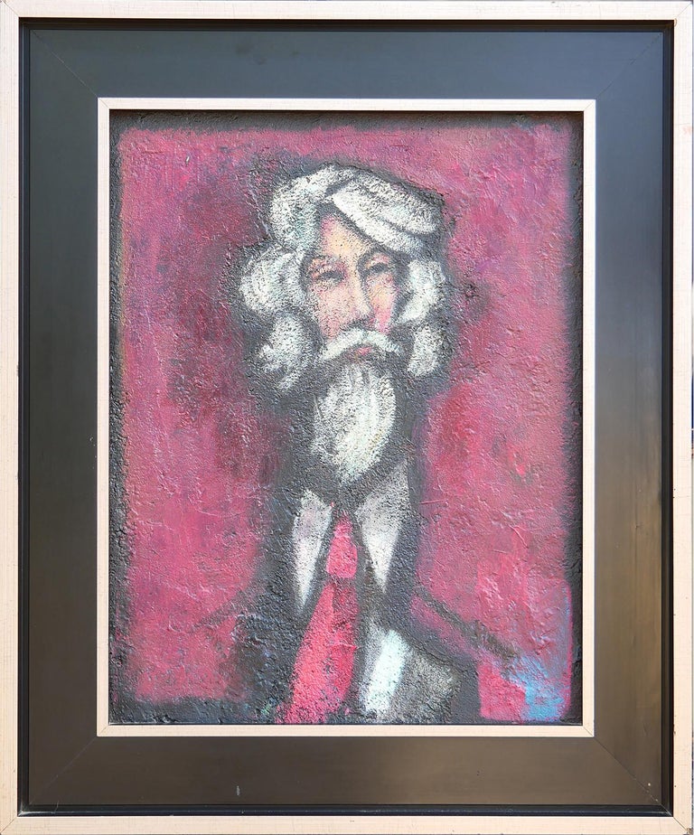 David Adickes - "White Haired Bearded Man, Red" Modern Abstract ...