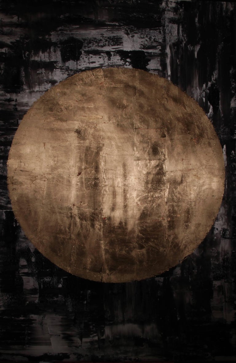 David Aiu Servan-Schreiber - "Wen" - abstract painting, dark colors ...