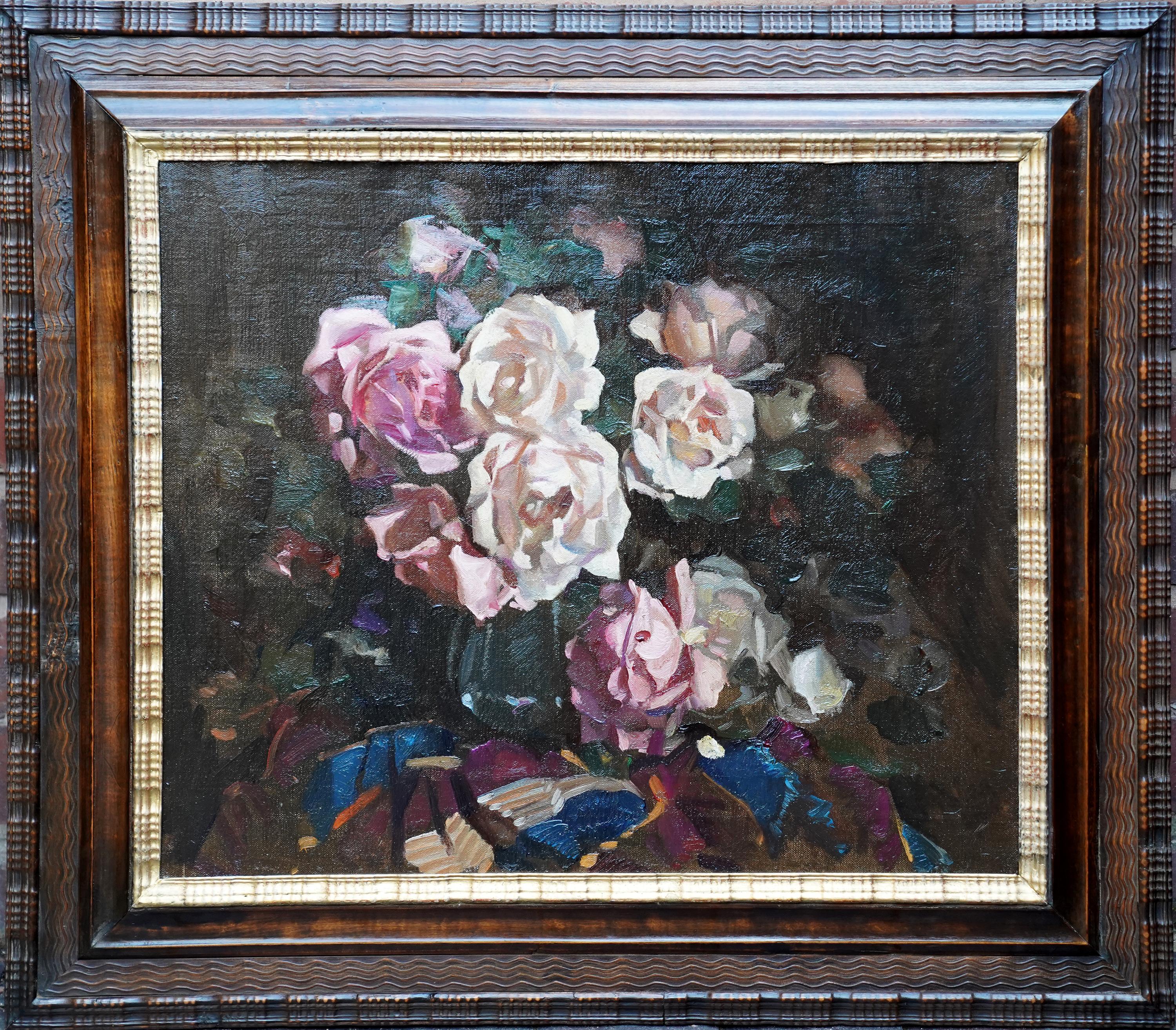 David Alison - Still Life of Roses - Scottish Colourist thirties art ...