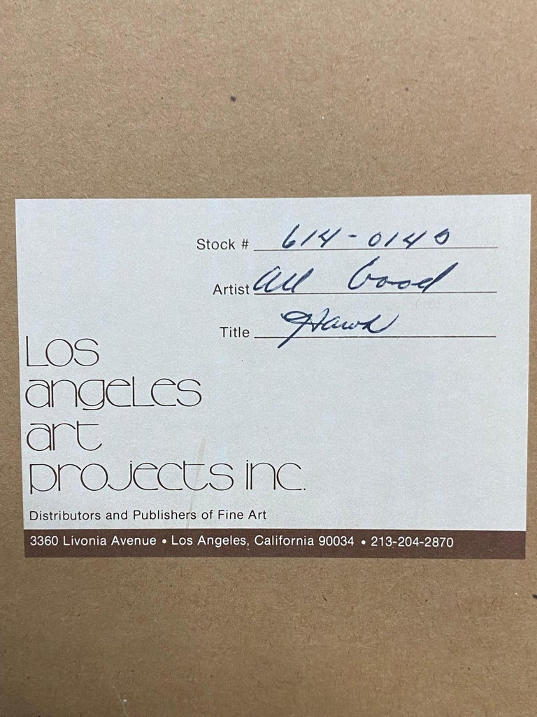 David Allgood "Hawk" Signed Serigraph For Sale at 1stDibs