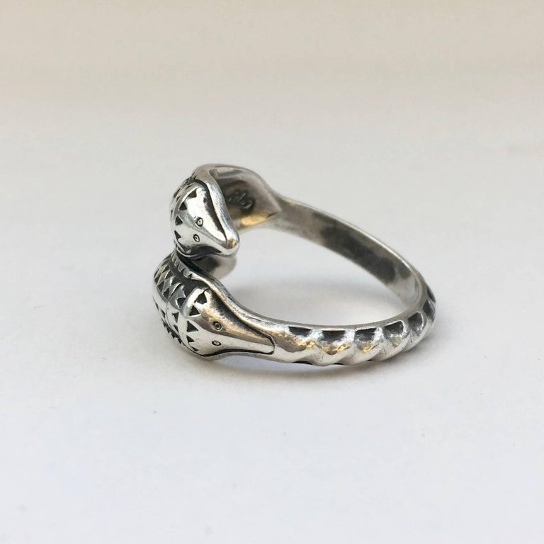David Andersen Silver Snake Bypass Ring Norwegian Vintage Jewelry ...
