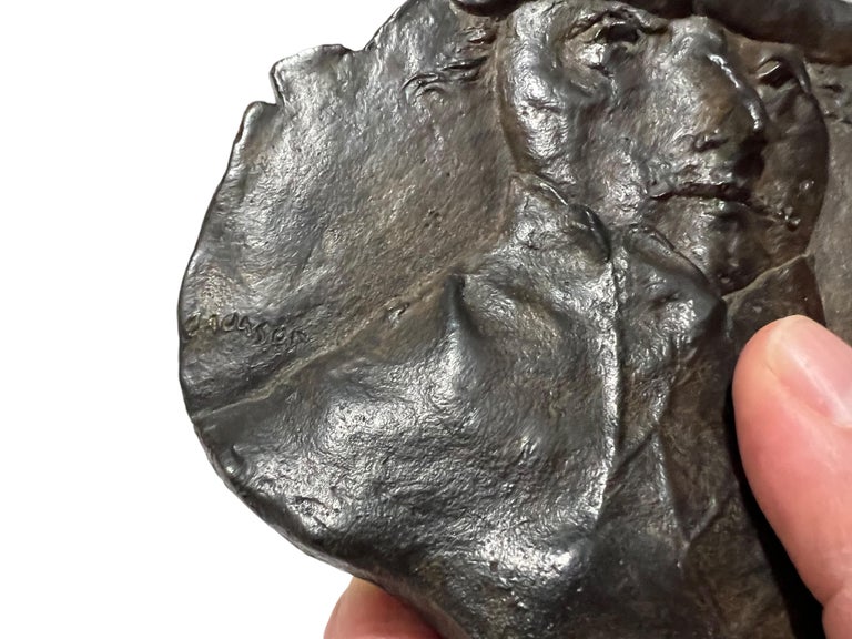 David Aronson - Bronze Plaque Sculpture Judaica Rabbi Figure Portrait ...