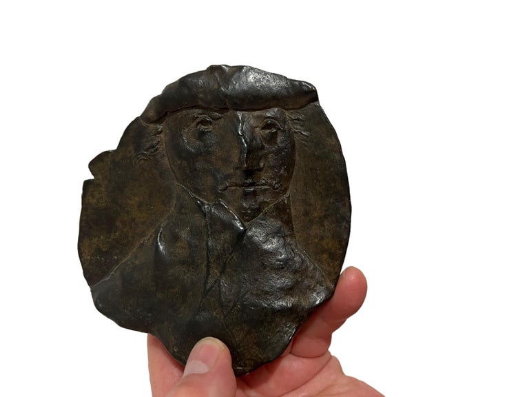 David Aronson - Bronze Plaque Sculpture Judaica Rabbi Figure Portrait ...