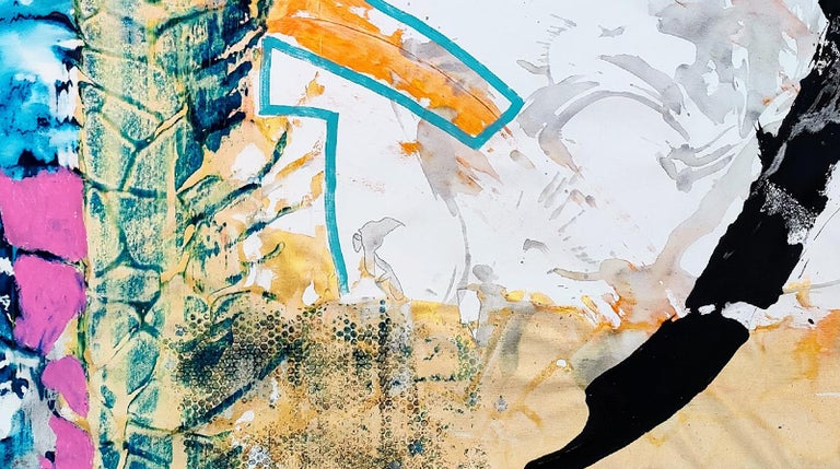 David Austin - "Gilded Accretion" 60x60 acrylic, oil, spray paint on ...