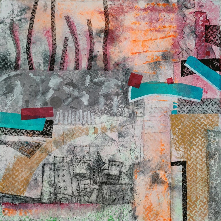 David Austin - "Placement" 60x60" fantasy abstract canvas, 2022 For ...