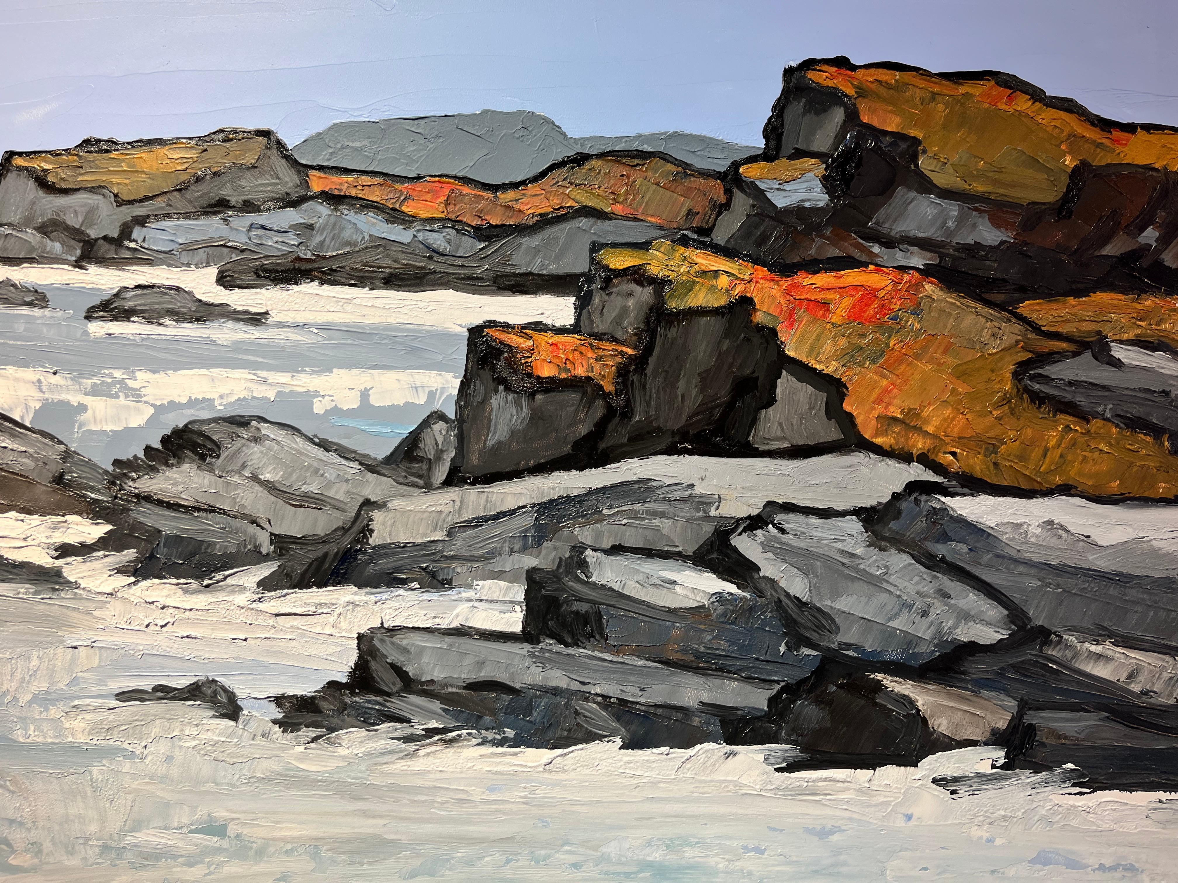 David Barnes - 'Near Rhosneigr' Welsh landscape painting of the sea ...