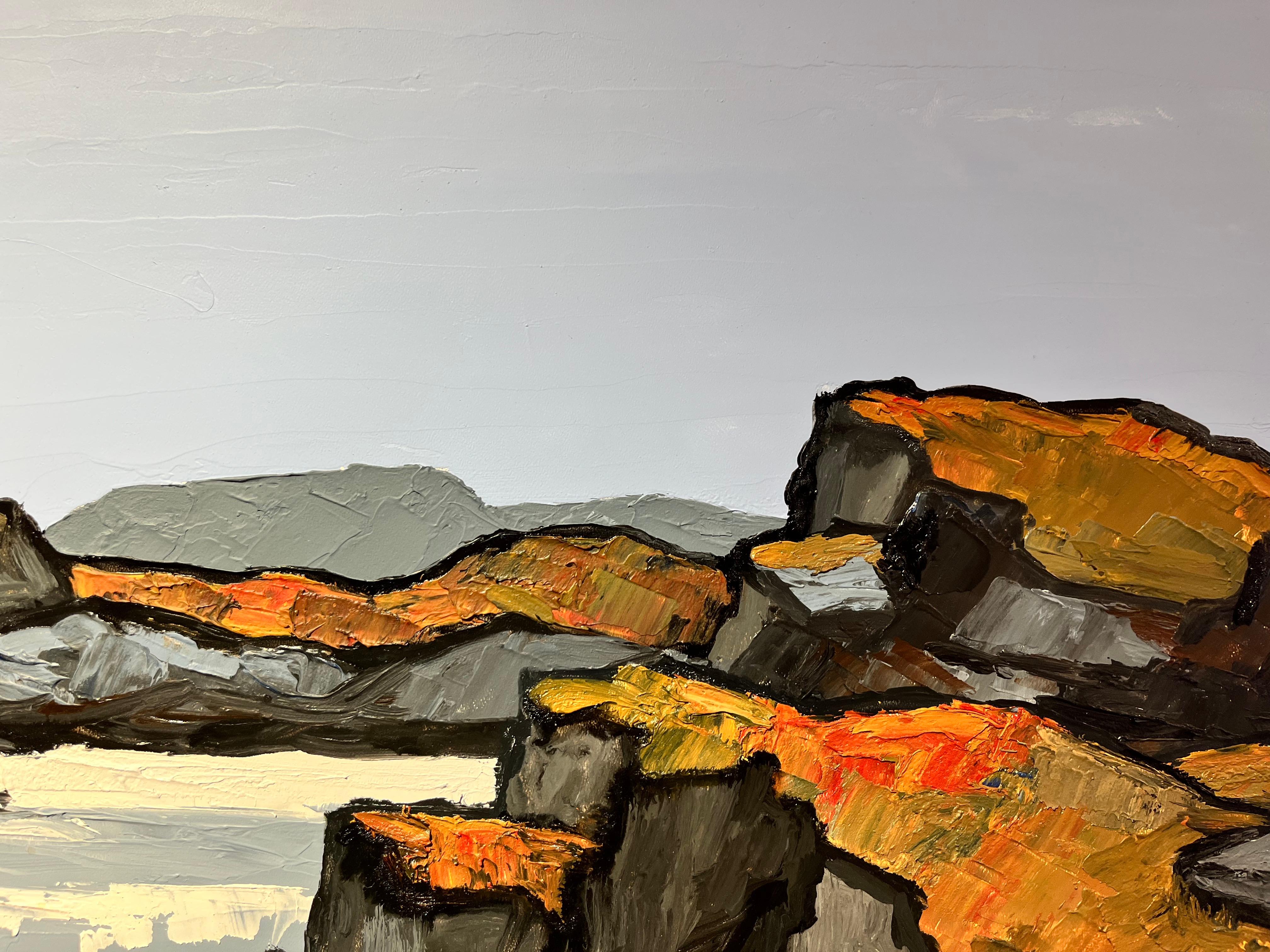 David Barnes - 'Near Rhosneigr' Welsh landscape painting of the sea ...