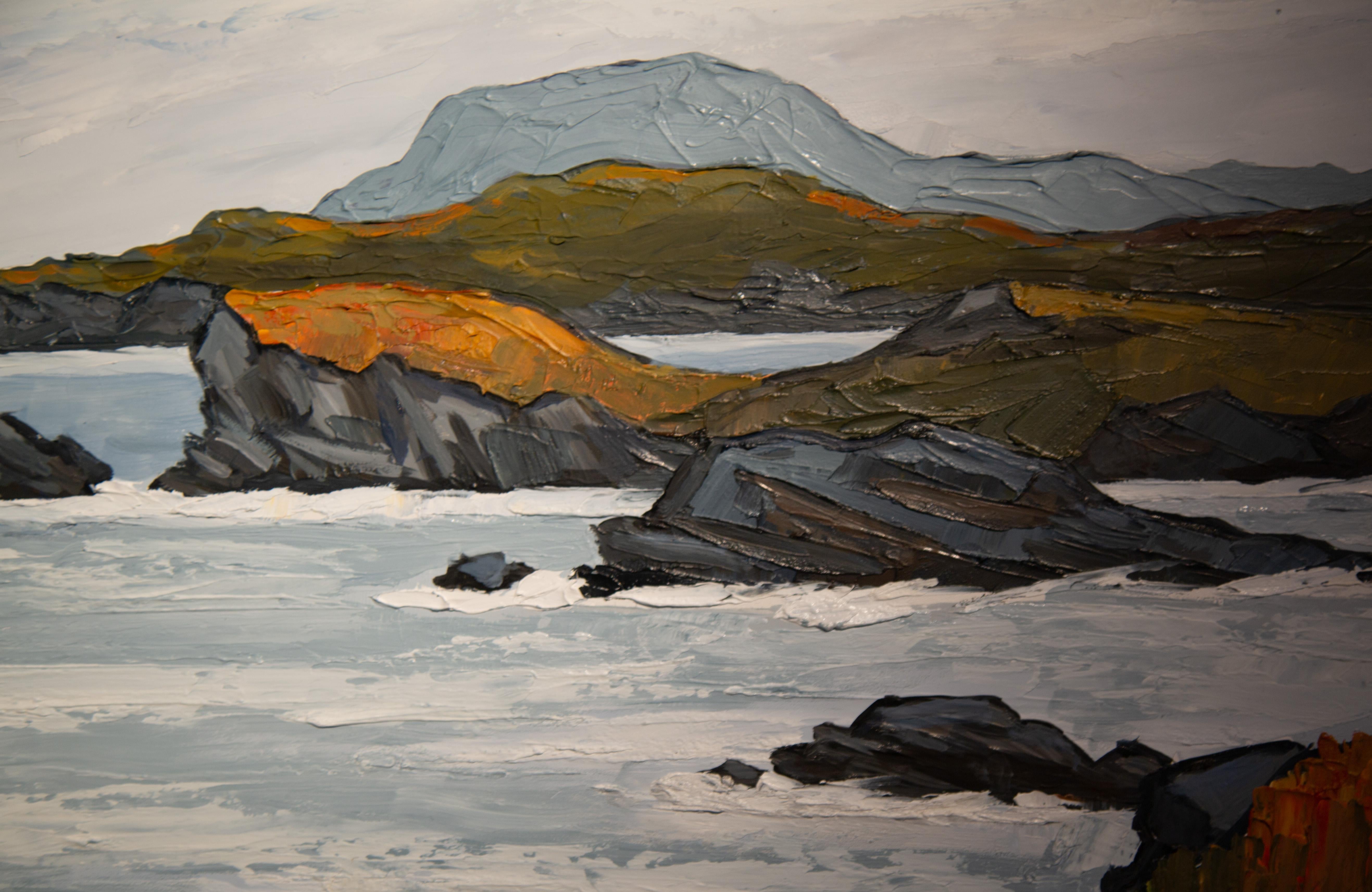 David Barnes - 'Towards Holy Island' Contemporary Landscape painting of ...