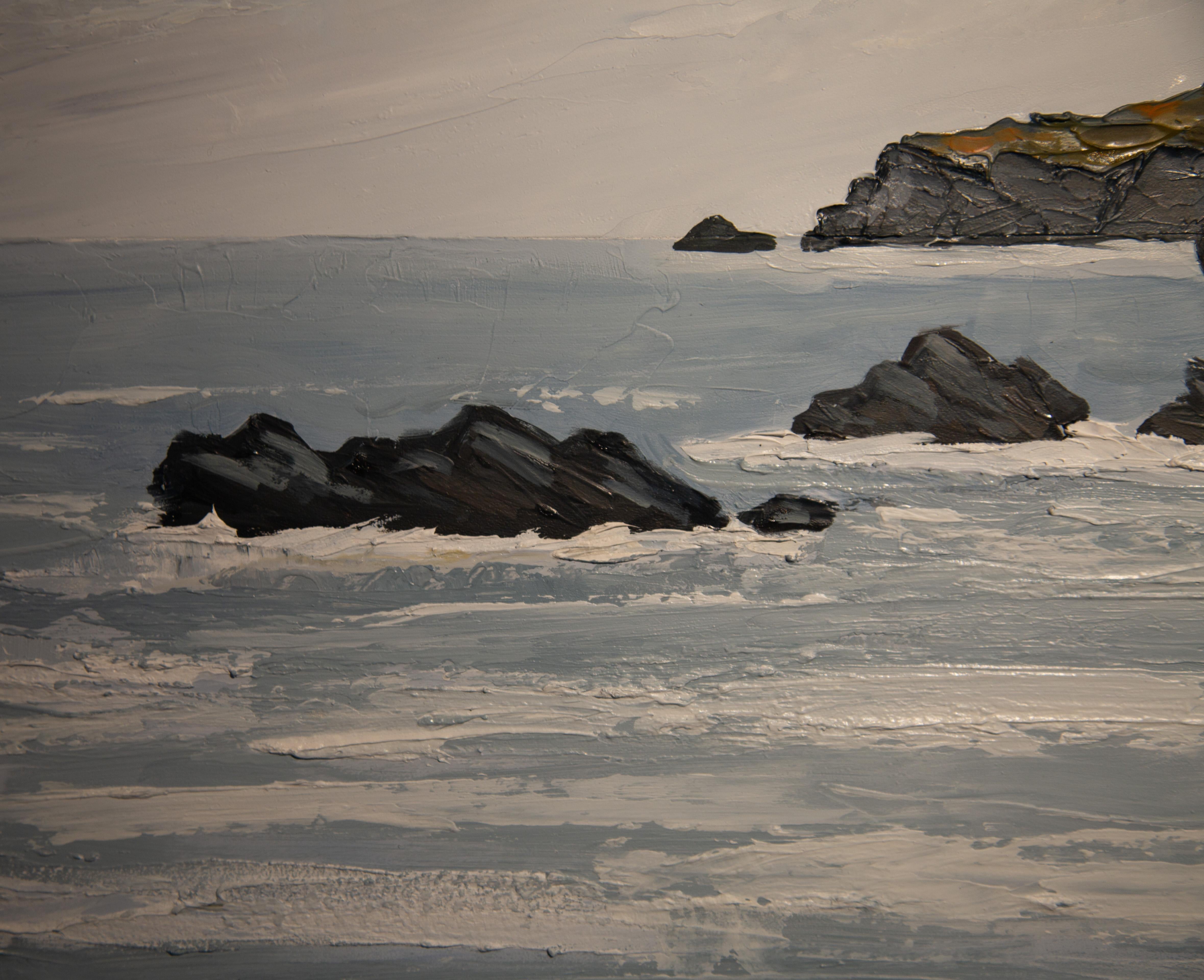David Barnes - 'Towards Holy Island' Contemporary Landscape painting of ...