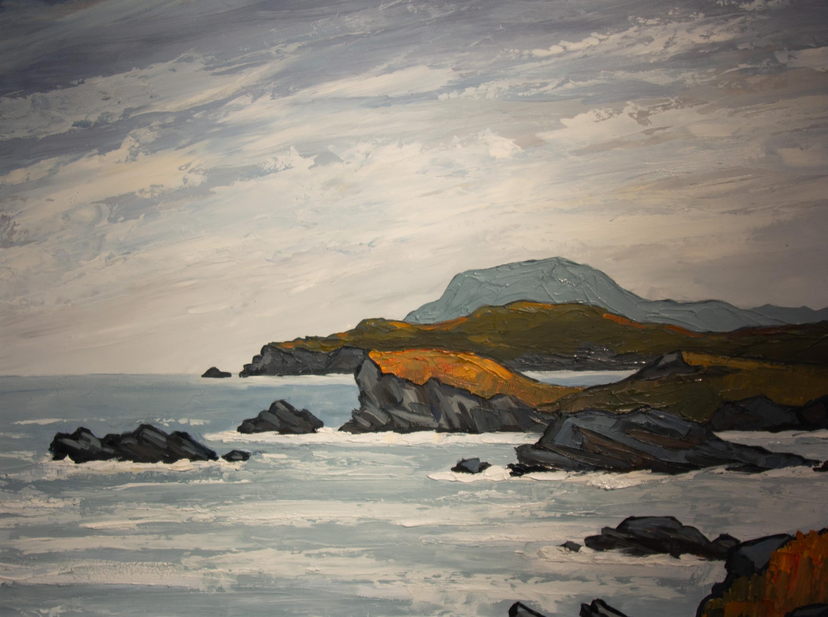 David Barnes - 'Towards Holy Island' Contemporary Landscape painting of ...