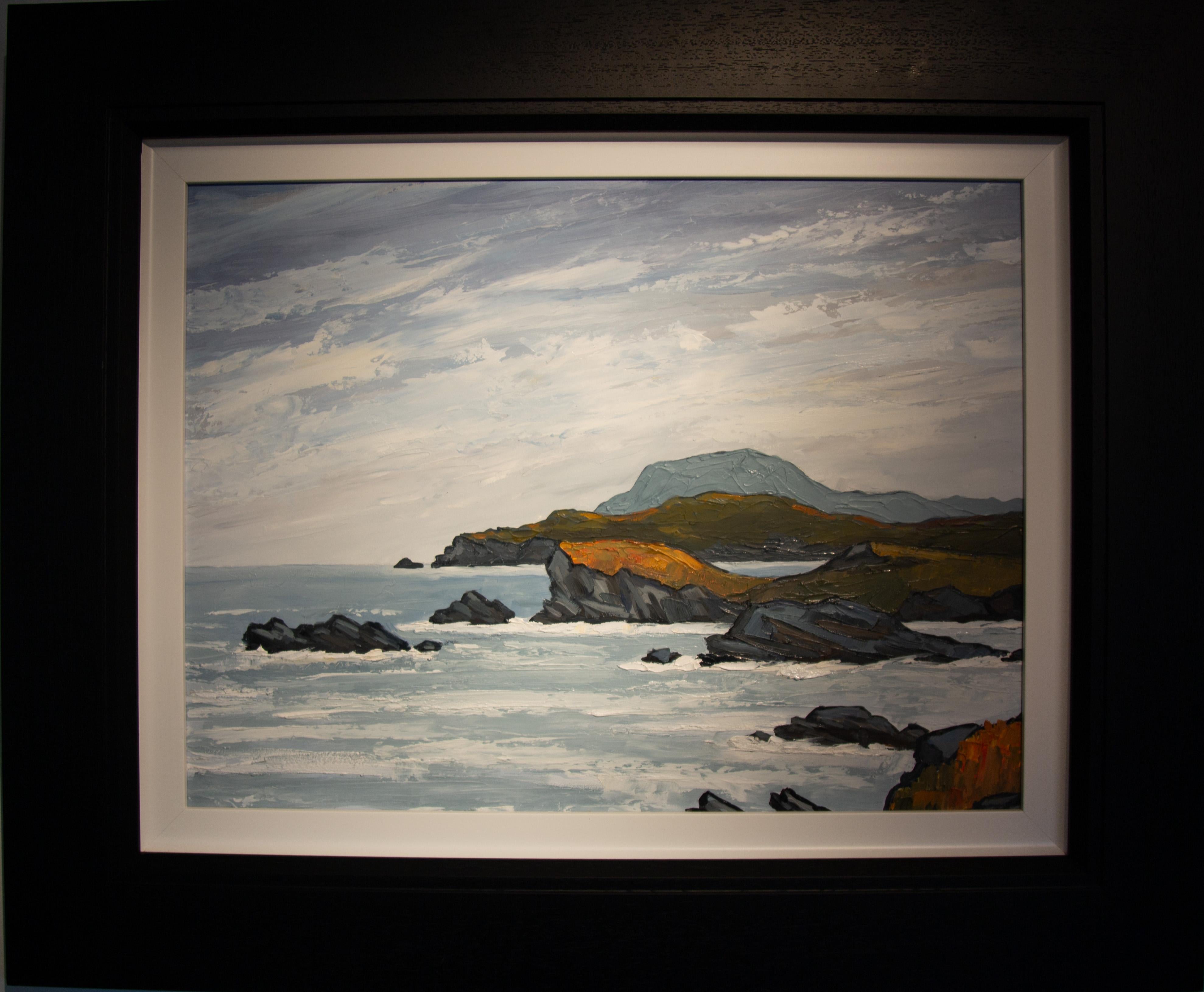 David Barnes - 'Towards Holy Island' Contemporary Landscape painting of ...