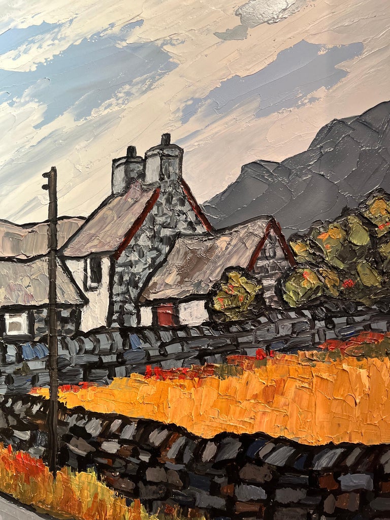 David Barnes - 'North Welsh Village' Contemporary landscape painting ...