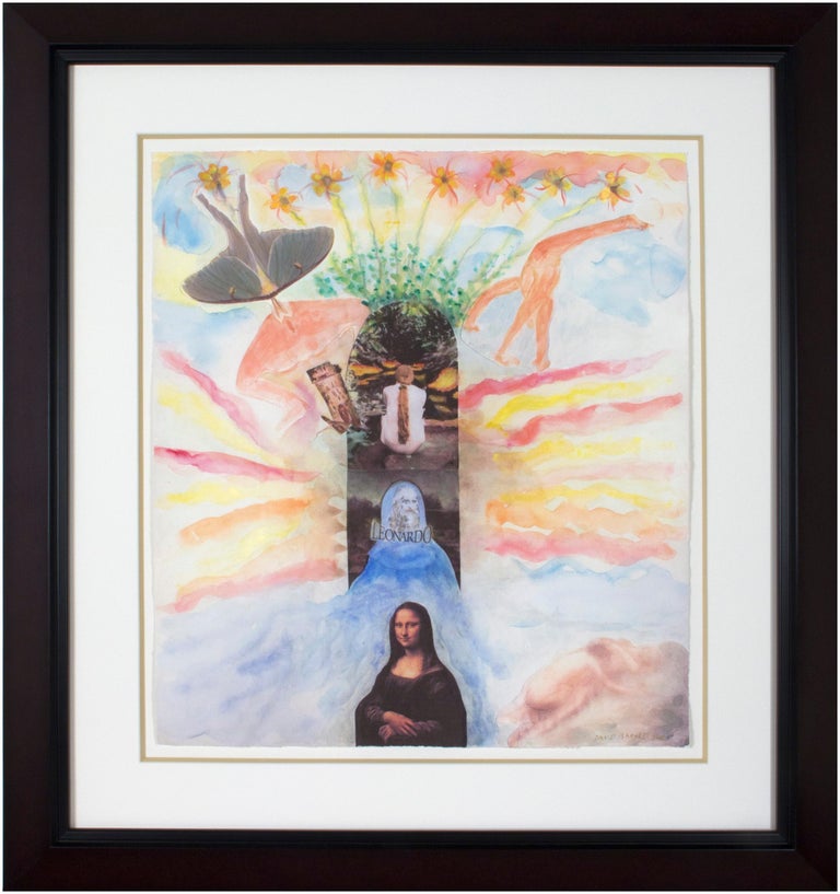 David Barnett - collage mixte original signé « Leonardardo and Rodin ...