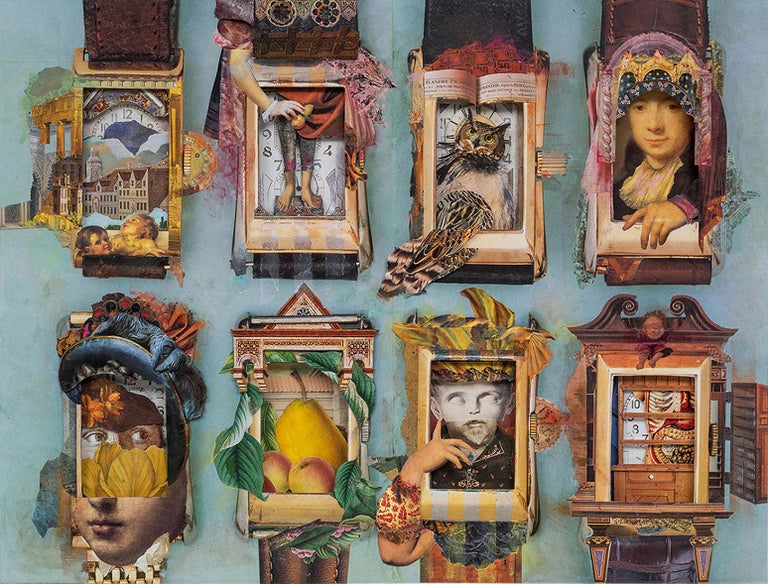 David Barnett - Surreal Collage: 'Watching' For Sale at 1stDibs