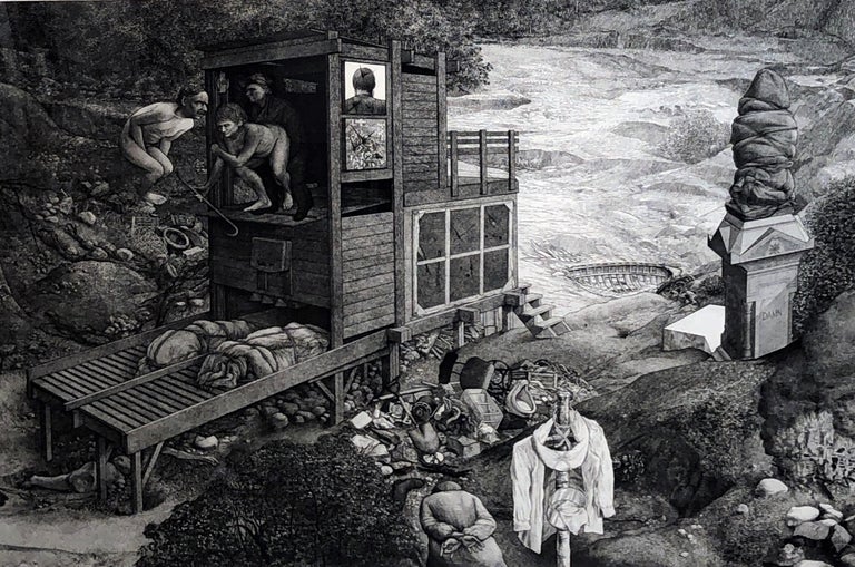 David Becker - Monuments - Highly Detailed Allegorical, Surreal Etching ...