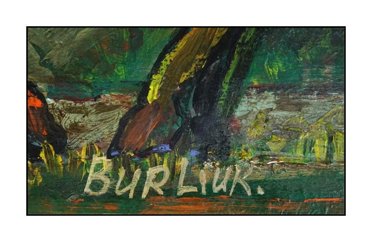 David Burliuk - David Burliuk Original Oil Painting On Board Child ...