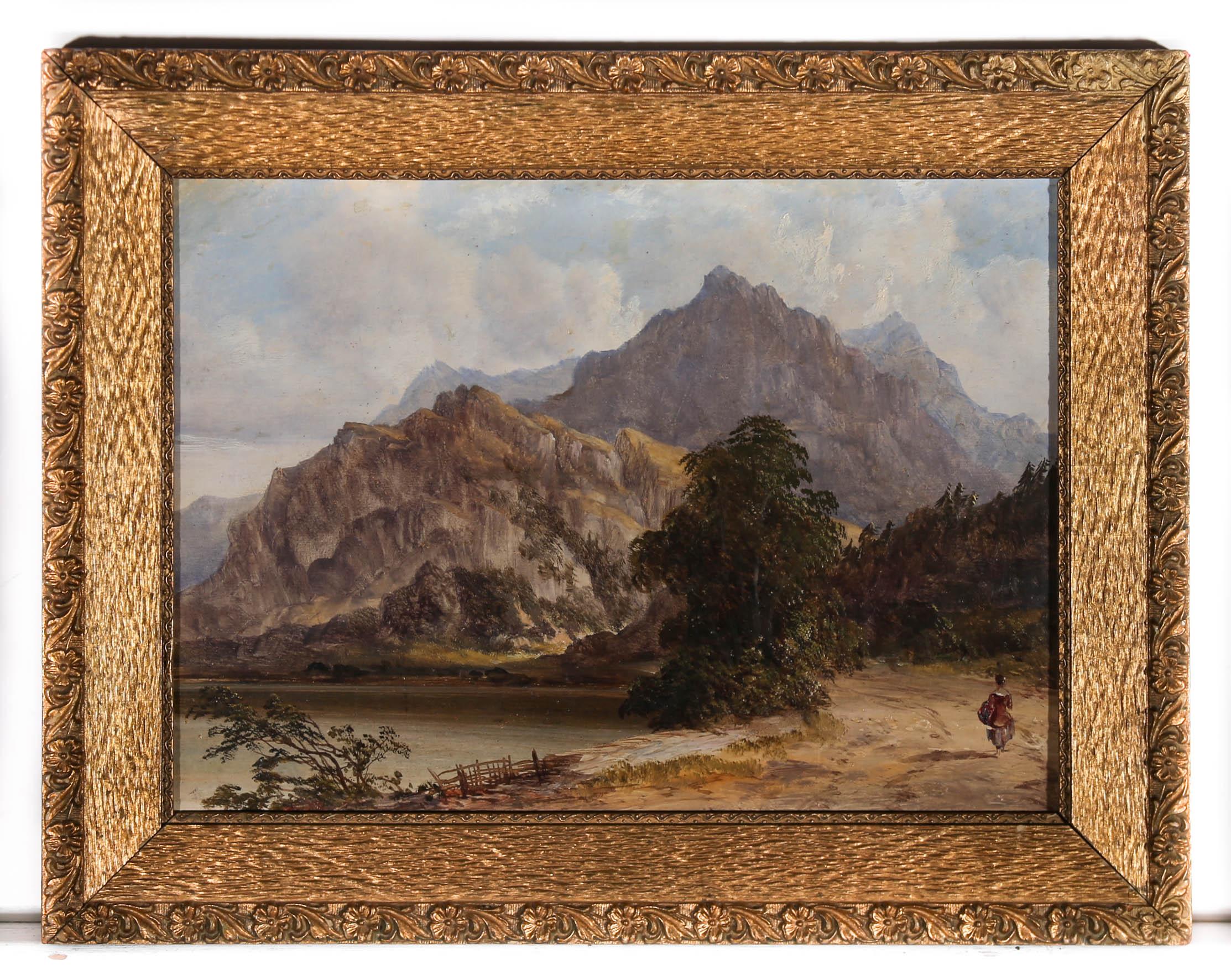 Circle of David Cox Jnr. (1809-1885) - Framed 19th Century Oil, Craggy Landscape For Sale at ...