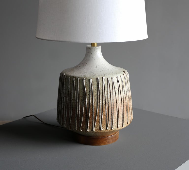 David Cressey Ceramic Table Lamp, circa 1970 For Sale at 1stDibs