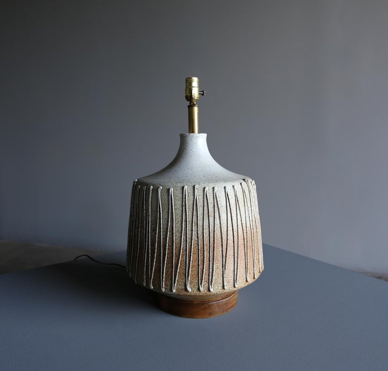 David Cressey Ceramic Table Lamp, circa 1970 For Sale at 1stDibs